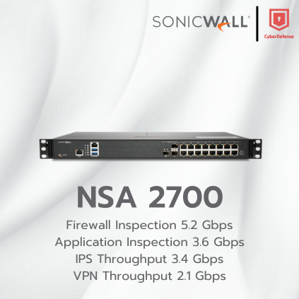เช่า Sonicwall NSa 2700 1 ปี (ชำระรายเดือน) - Cyberdefense