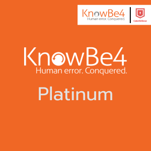 Knowbe4 Platinum Edtion 25-50 Users - Cyberdefense